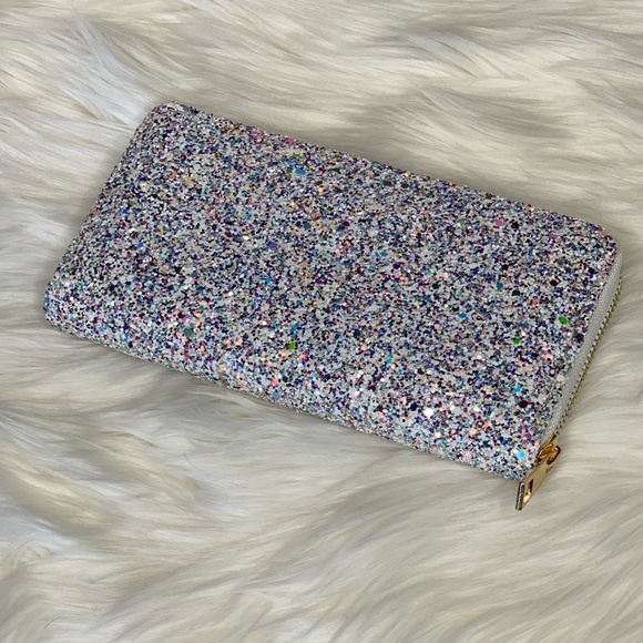 WILA | Bags | New Sparkle White Glitter Wallet | Poshmark